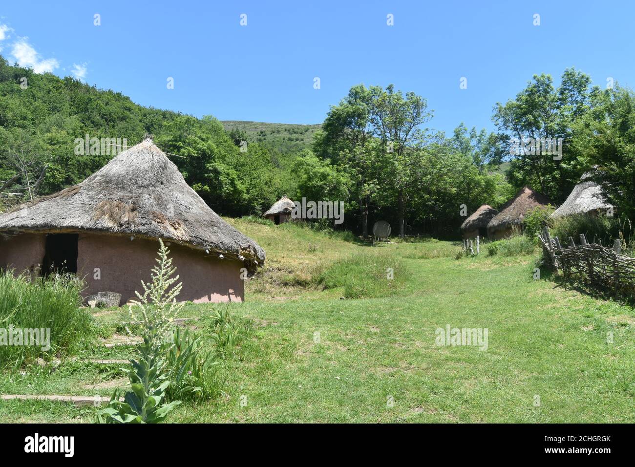 Shot of huts in nature Stock Photo - Alamy