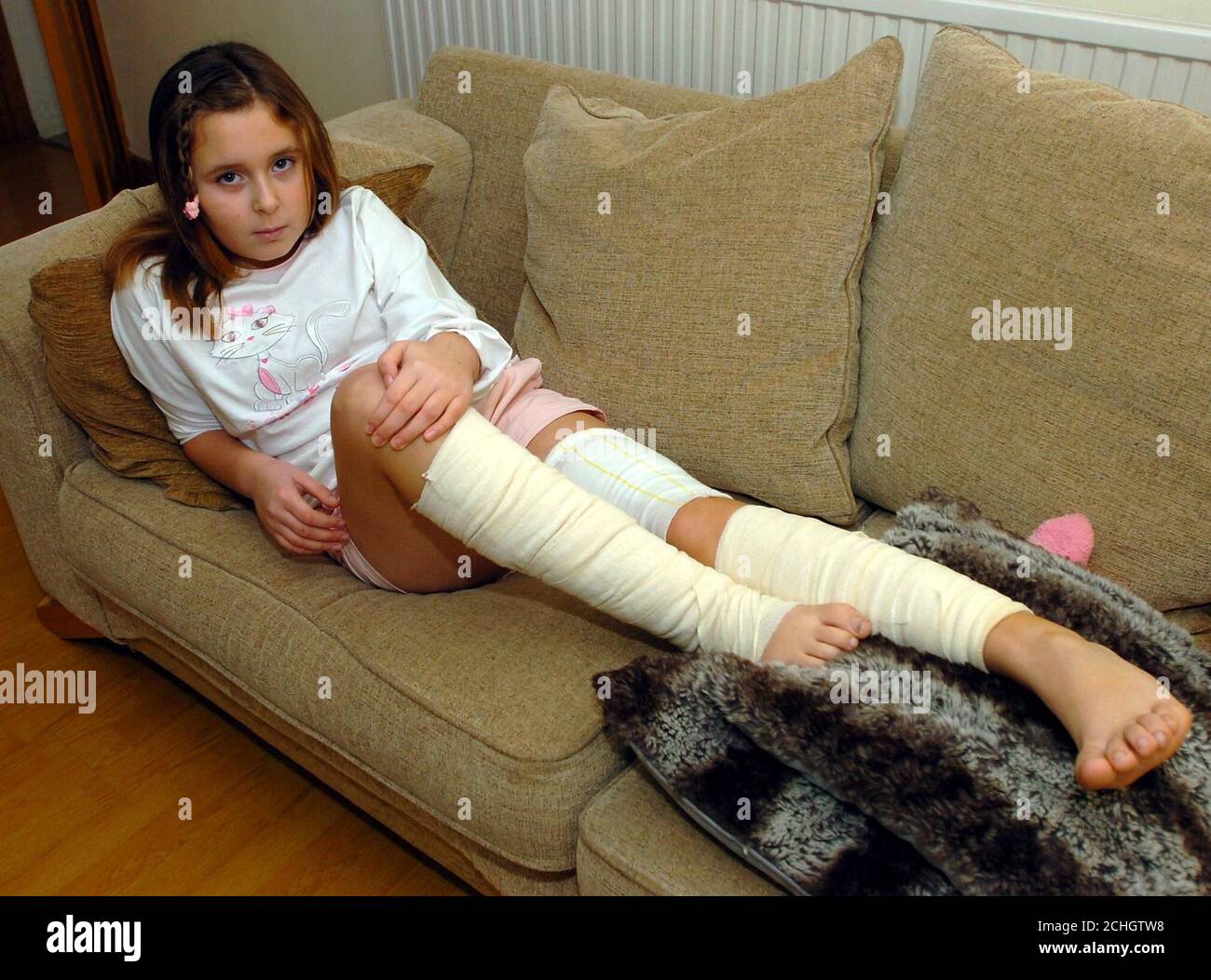 Ellie Fitzgerald, aged 10, recovers at home after being savaged by a ...