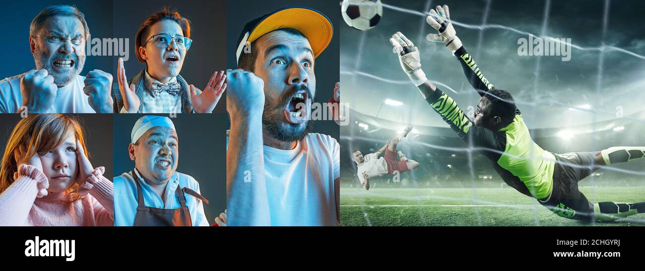 Teen soccer fan in stadium hi-res stock photography and images - Alamy