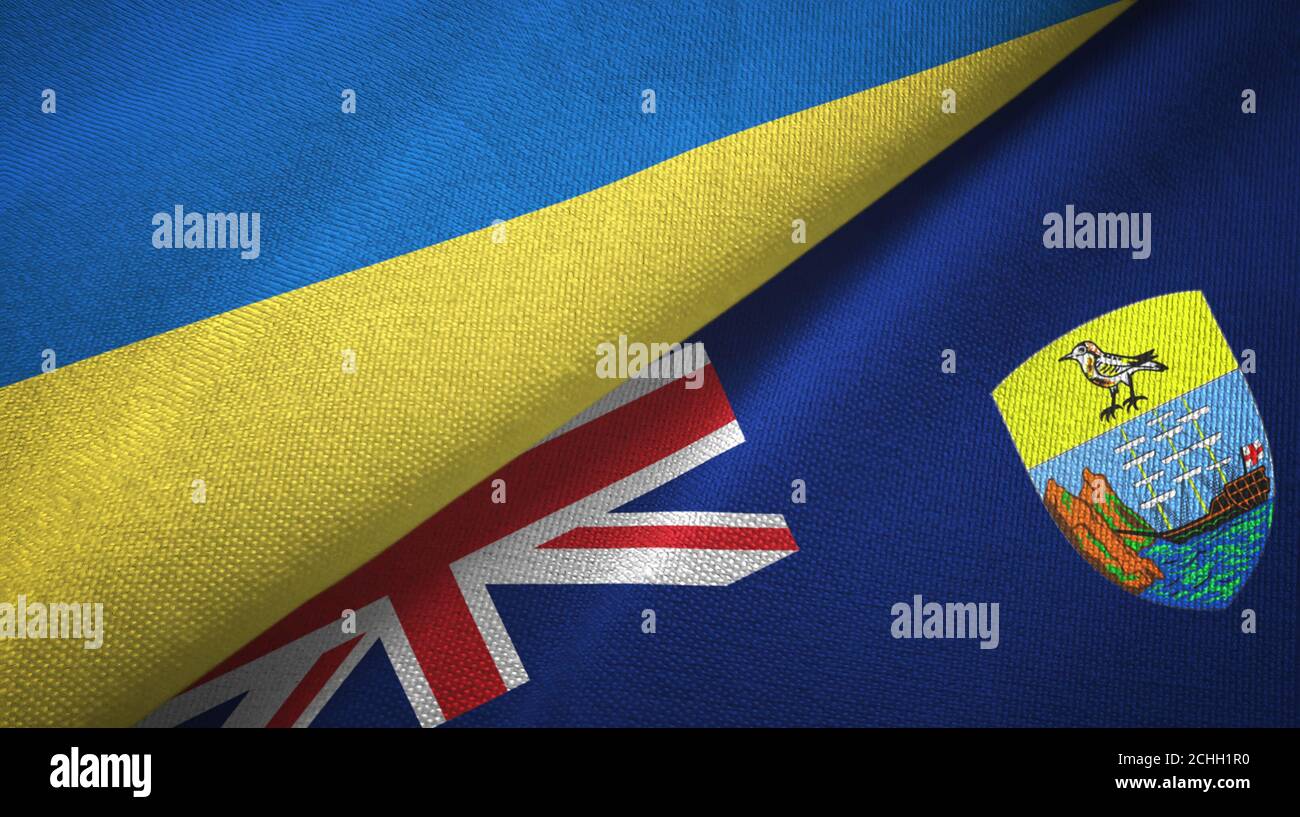 Ukraine saint helena flag hi-res stock photography and images - Alamy