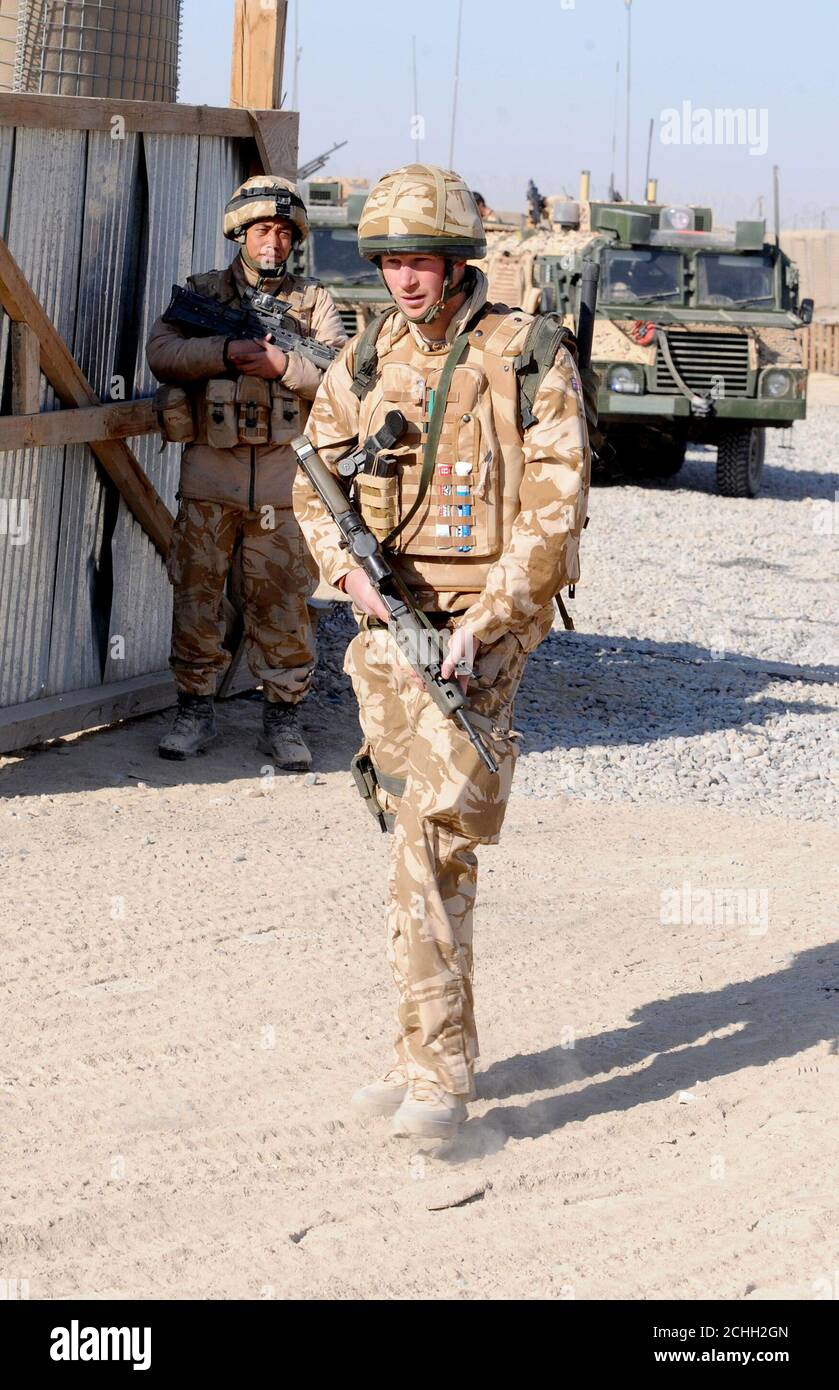 Prince Harry patrols the deserted town of Garmisir close to FOB Delhi ...