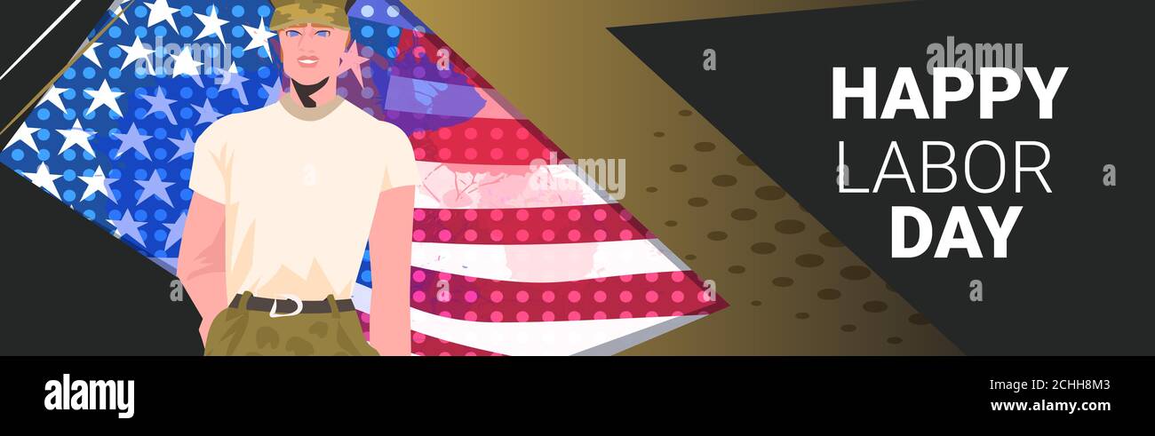 army girl soldier woman in military uniform happy labor day celebration ...