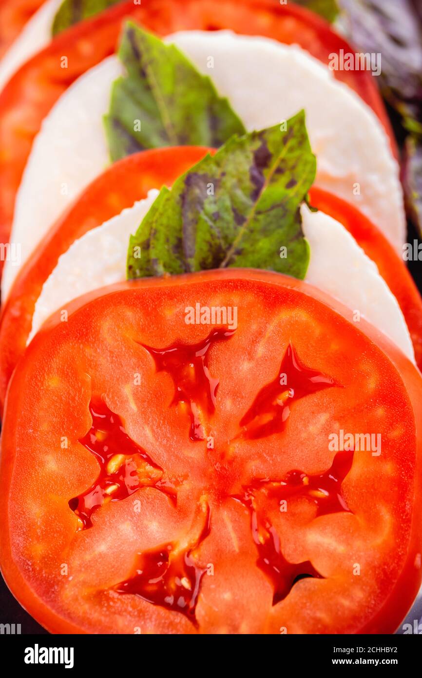 Homemade caprese salad close hi-res stock photography and images - Alamy