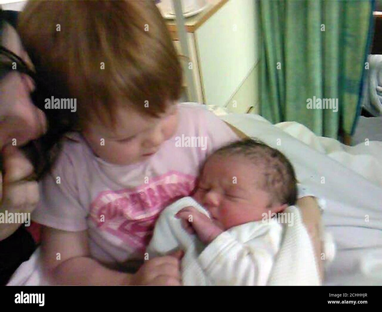 Undated collect photo taken by a mobile camera phone of Ellie (left ...