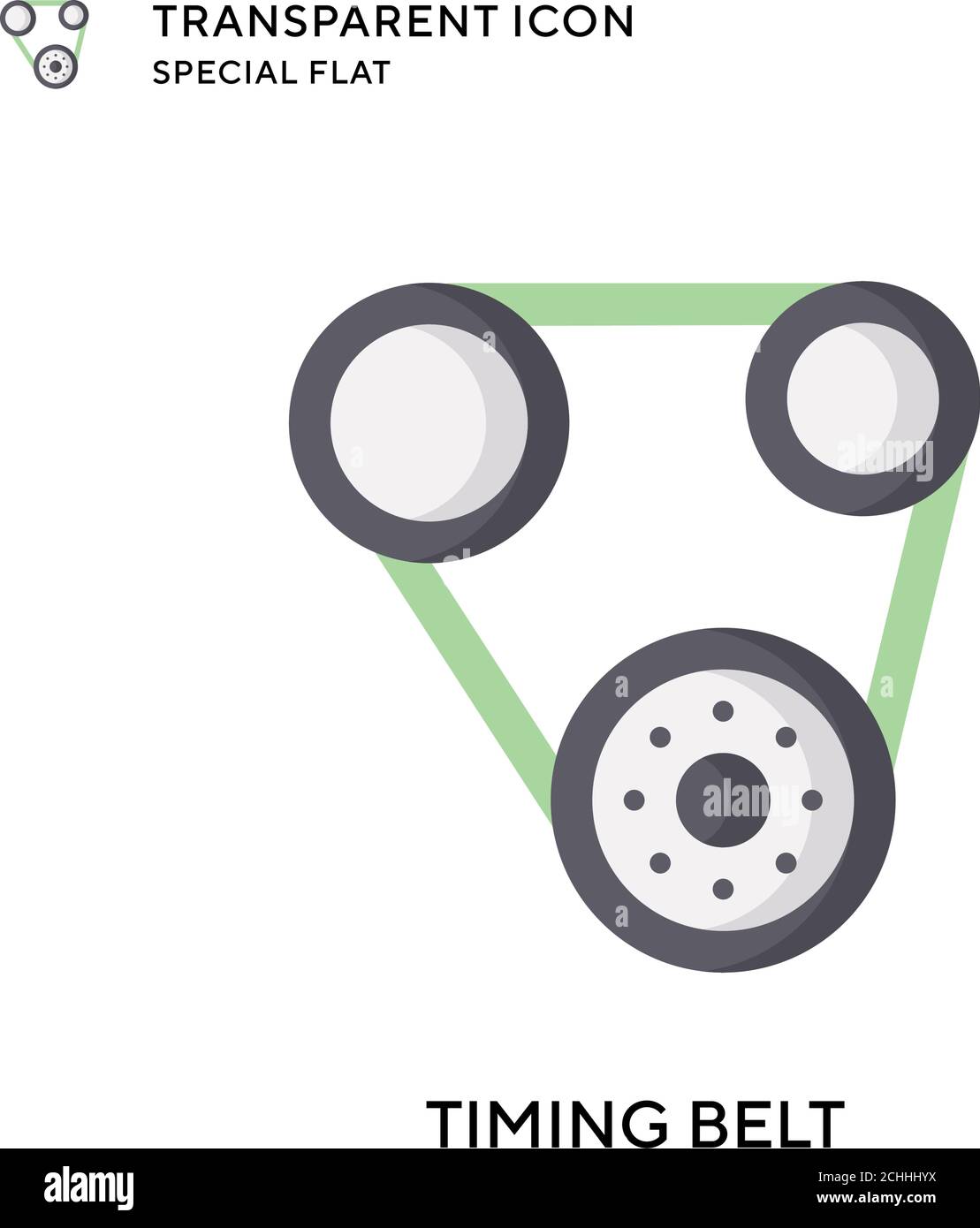 Timing belt vector icon. Flat style illustration. EPS 10 vector Stock ...