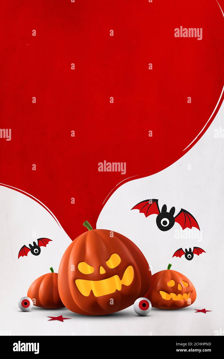 halloween background with space for text. 3d illustration Stock Photo ...