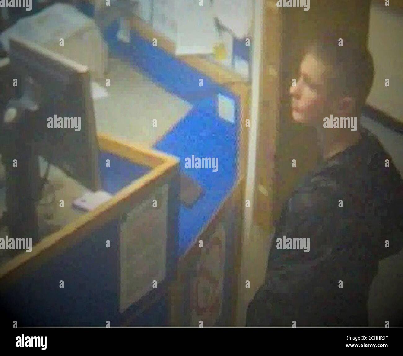 Merseyside Police CCTV still of Sean Mercer in custody Stock Photo - Alamy