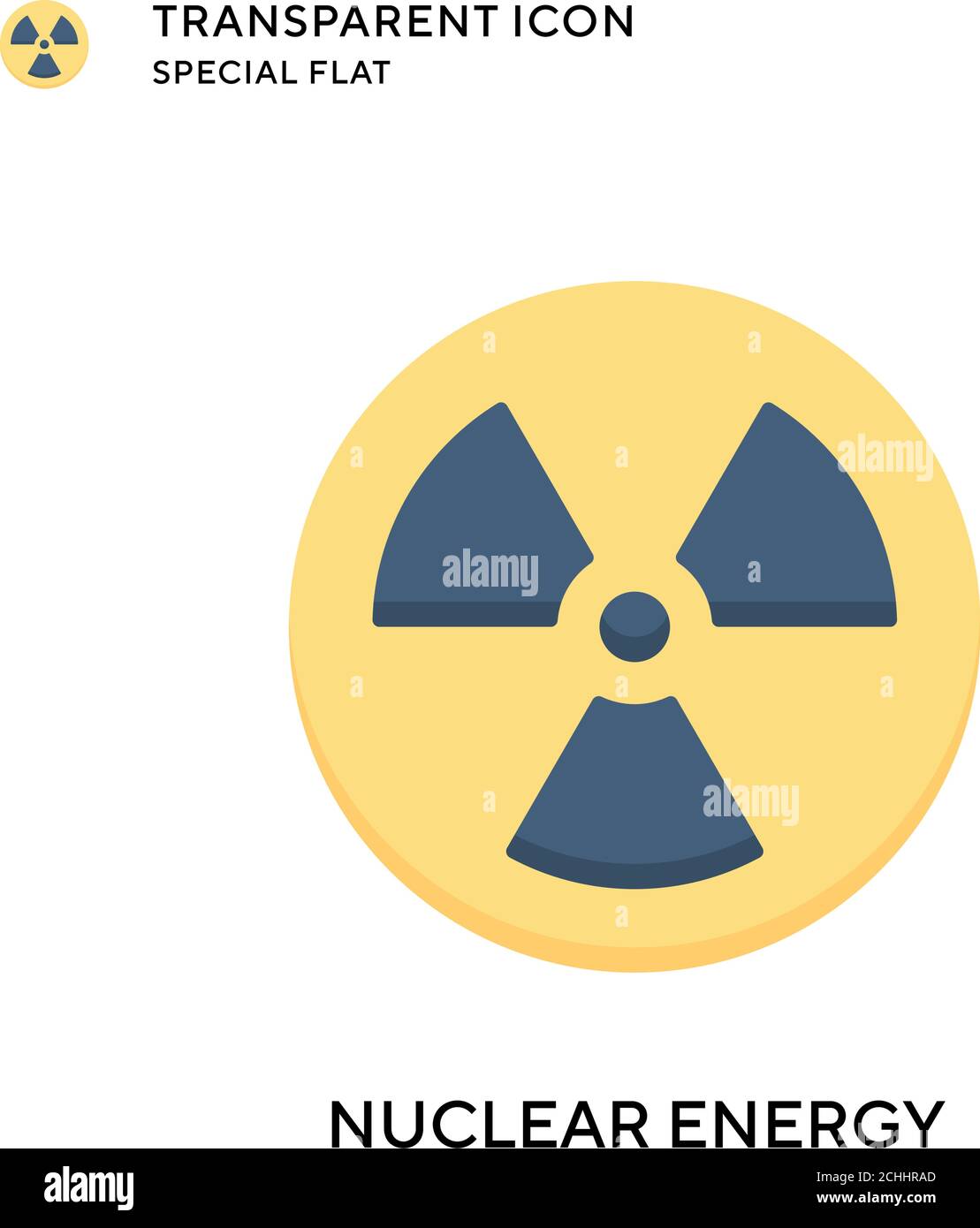 Nuclear energy vector icon. Flat style illustration. EPS 10 vector ...