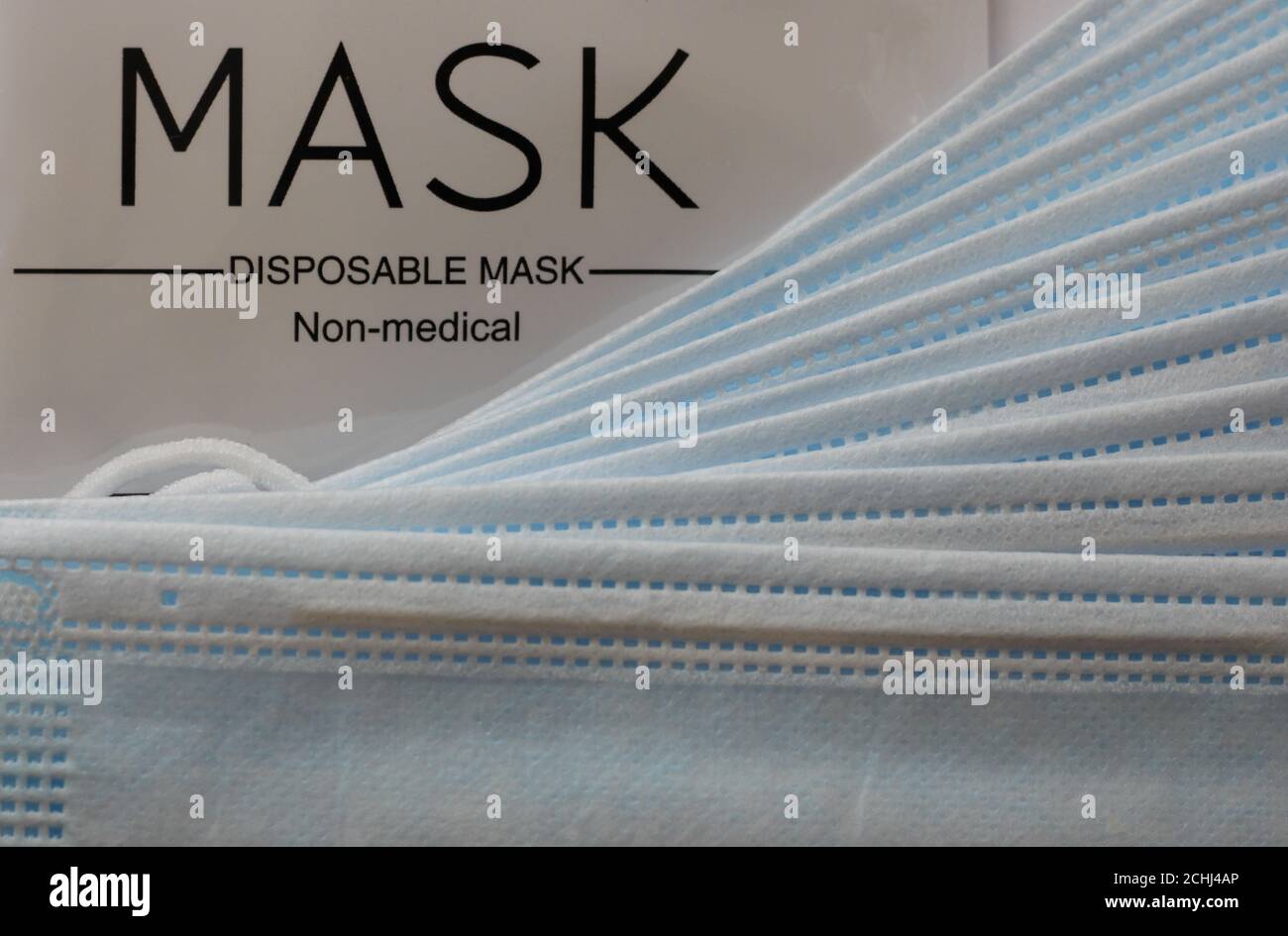 Disposable blue masks Stock Photo - Alamy