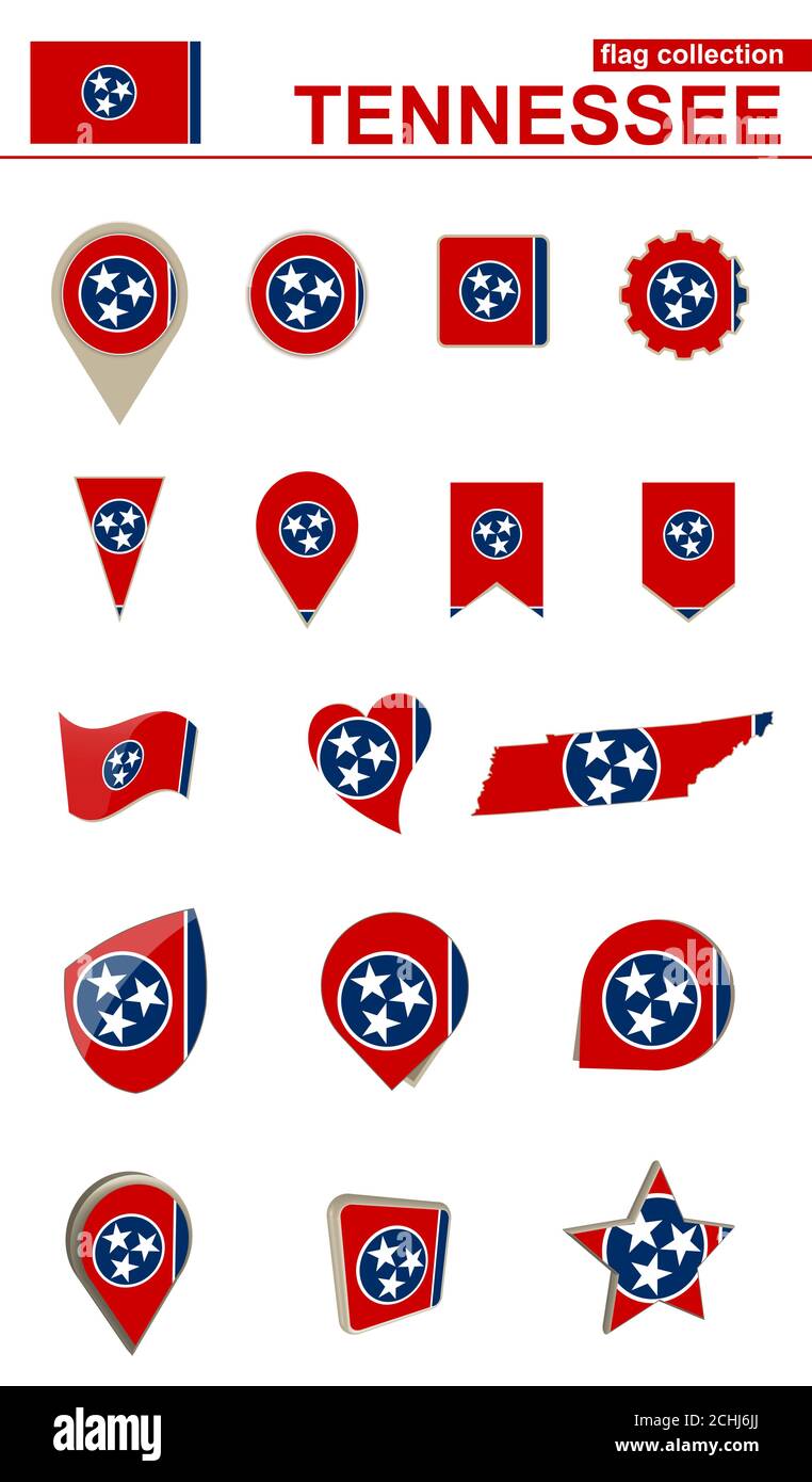 Tennessee Flag Collection. Big set for design. Vector Illustration ...