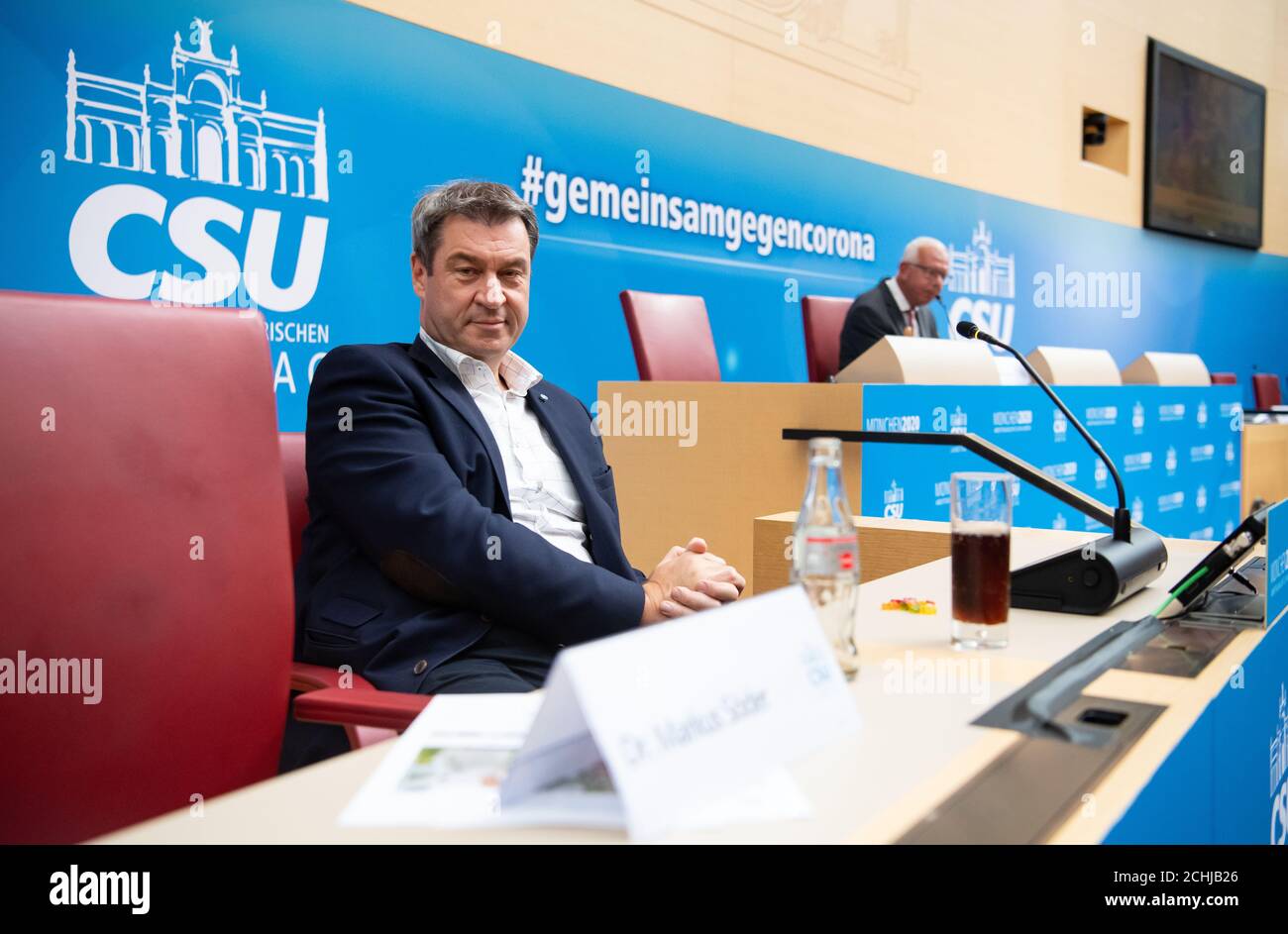 Munich, Germany. 14th Sep, 2020. Markus Söder (l, CSU), Minister ...