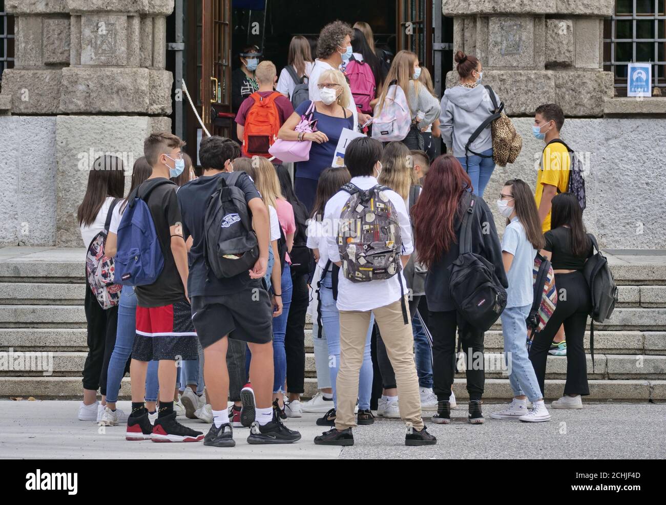 Bergamo, 14 september 2020: After more than 6 months, schools in Italy ...