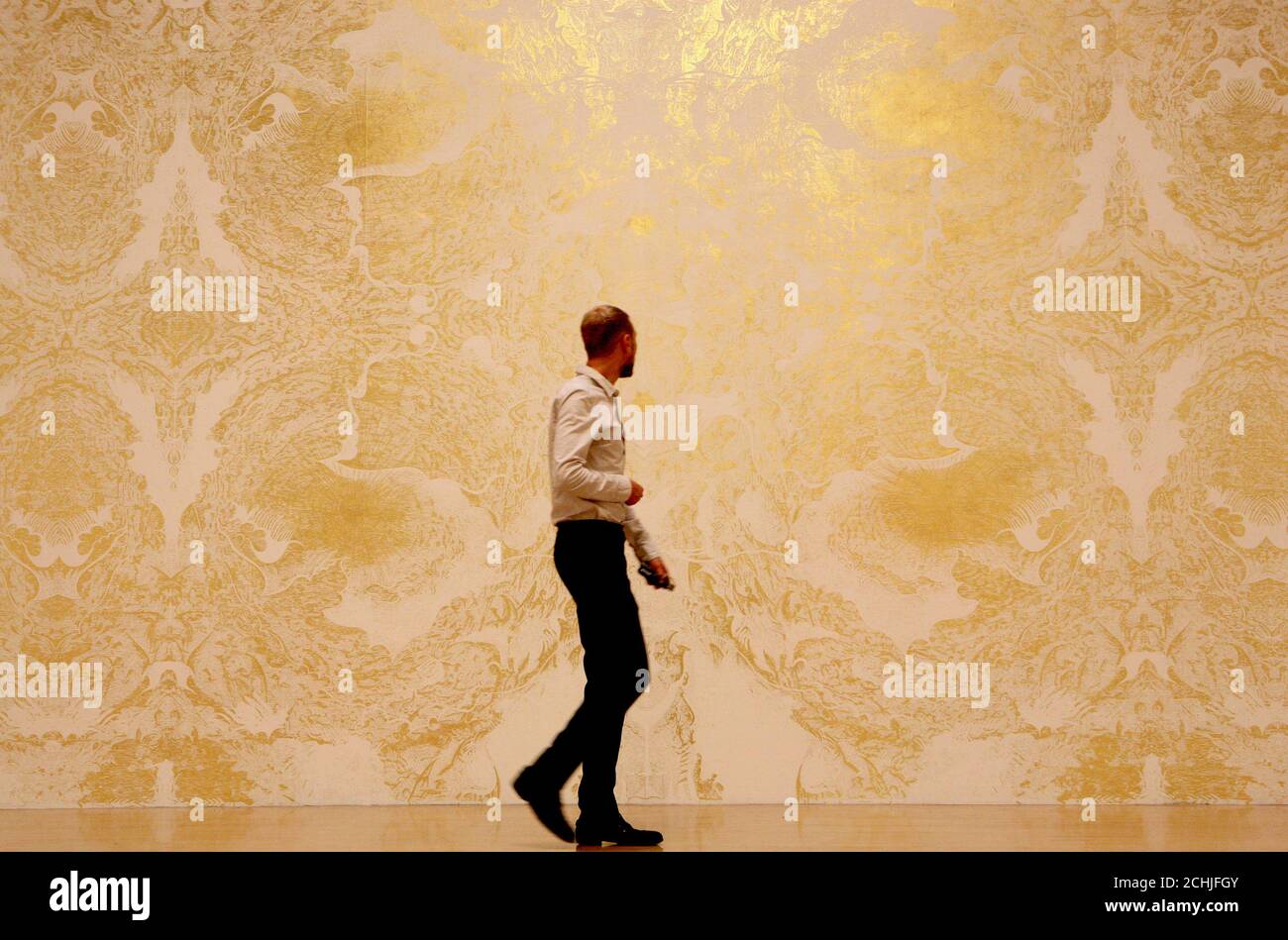 A highly intricate Gold leaf painting by Richard Wright, one of the ...