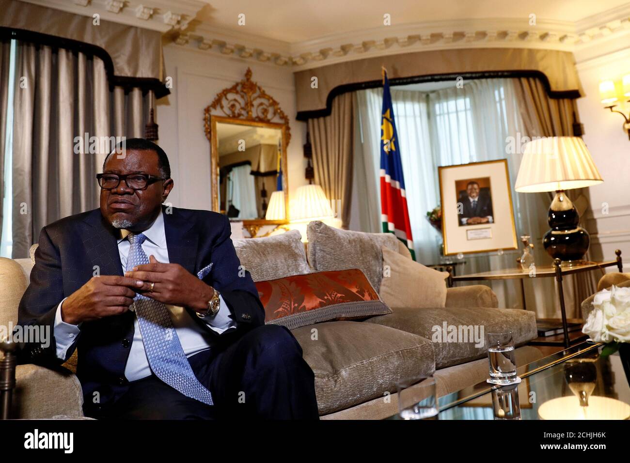 Hage geingob president of namibia hi-res stock photography and images ...