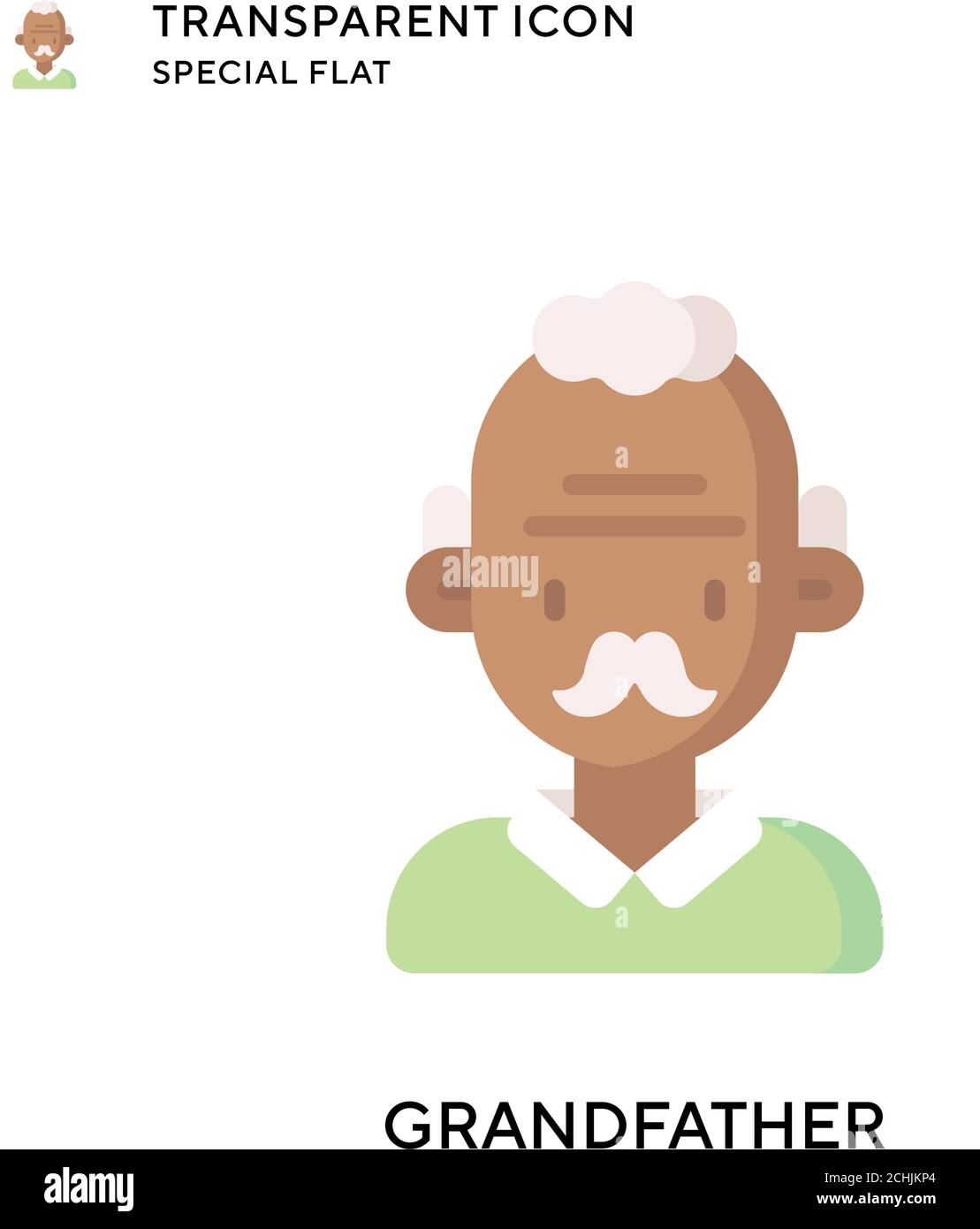 Grandfather vector icon. Flat style illustration. EPS 10 vector Stock ...