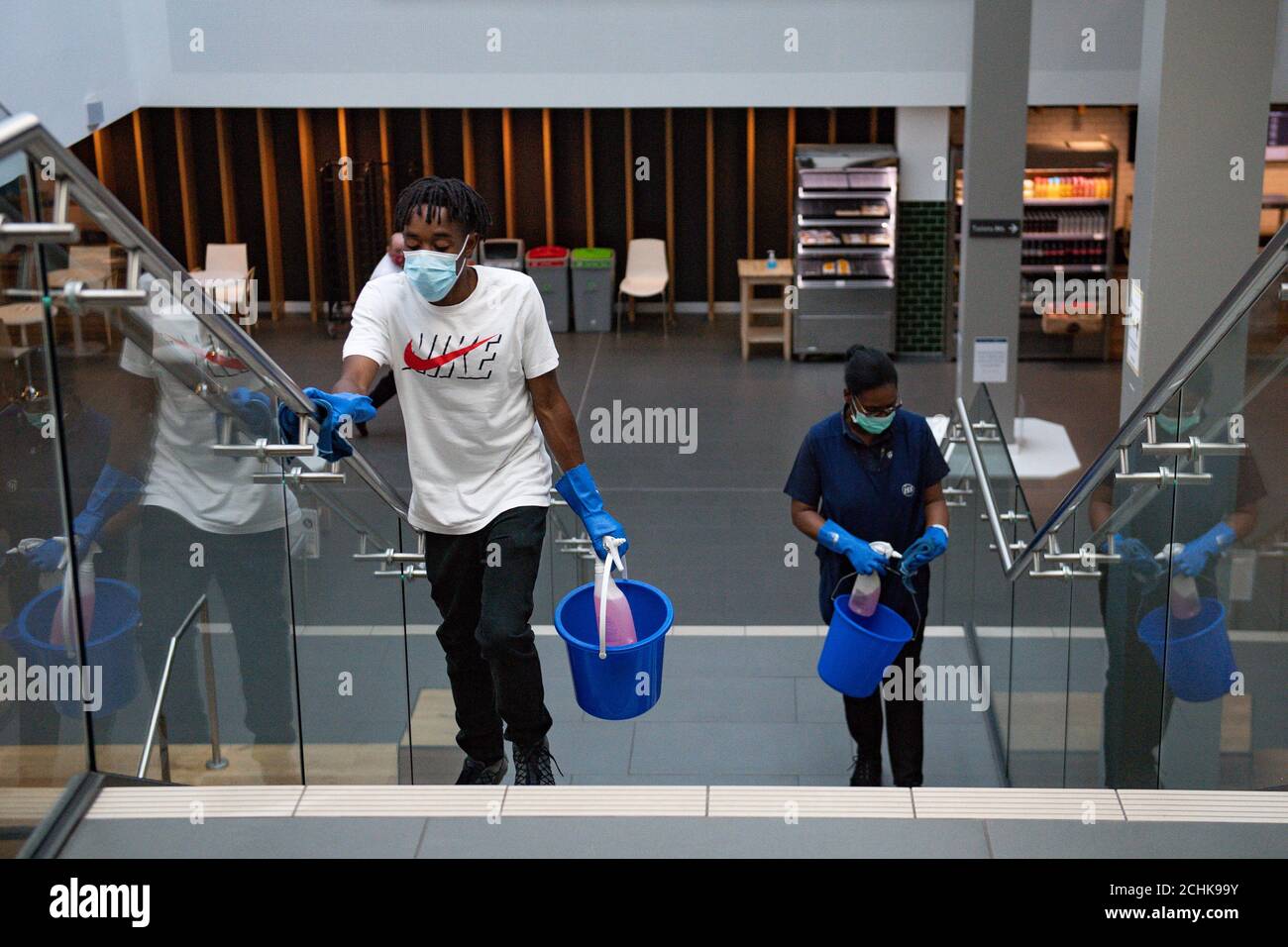 Cleaners at birmingham city university hi-res stock photography and ...
