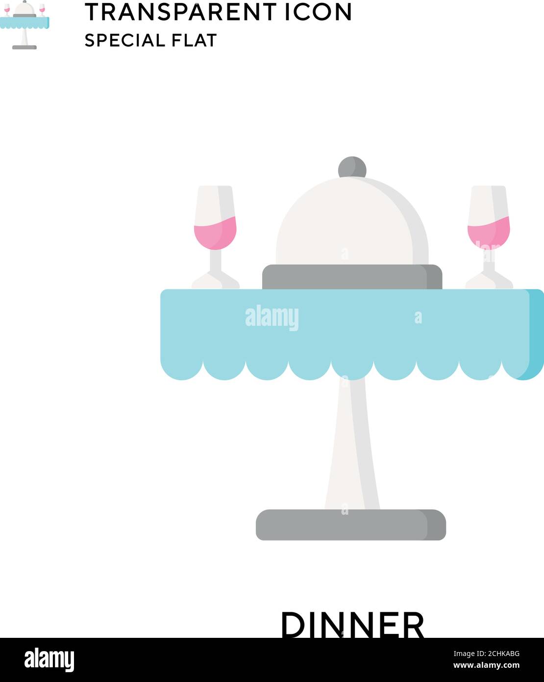 Dinner vector icon. Flat style illustration. EPS 10 vector Stock Vector ...