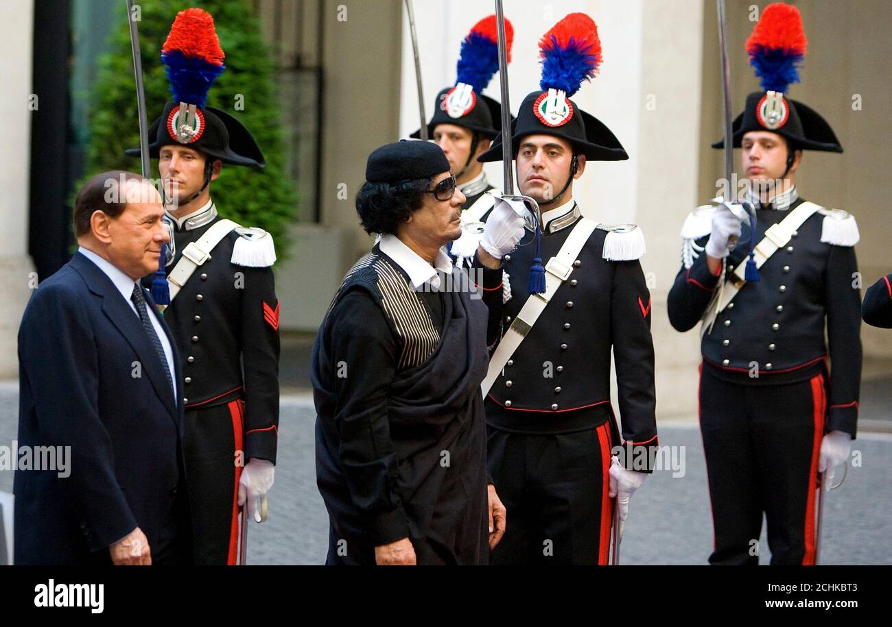 Muammar gaddafi berlusconi hi-res stock photography and images - Alamy