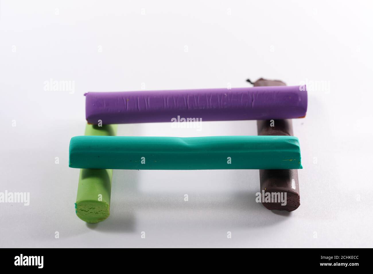 Closeup shot of multi-colored plasticine sticks Stock Photo - Alamy