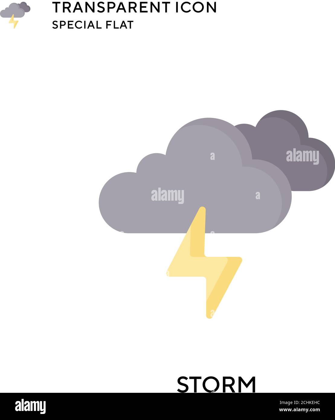 Storm vector icon. Flat style illustration. EPS 10 vector Stock Vector ...