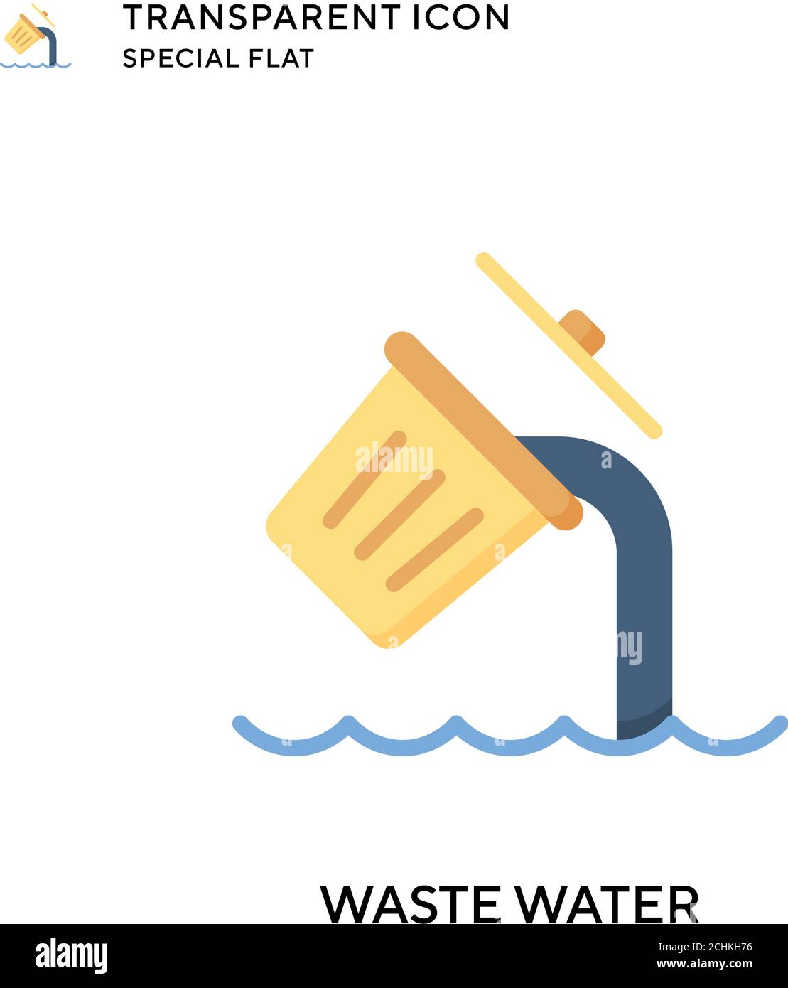 Waste water vector icon. Flat style illustration. EPS 10 vector Stock ...