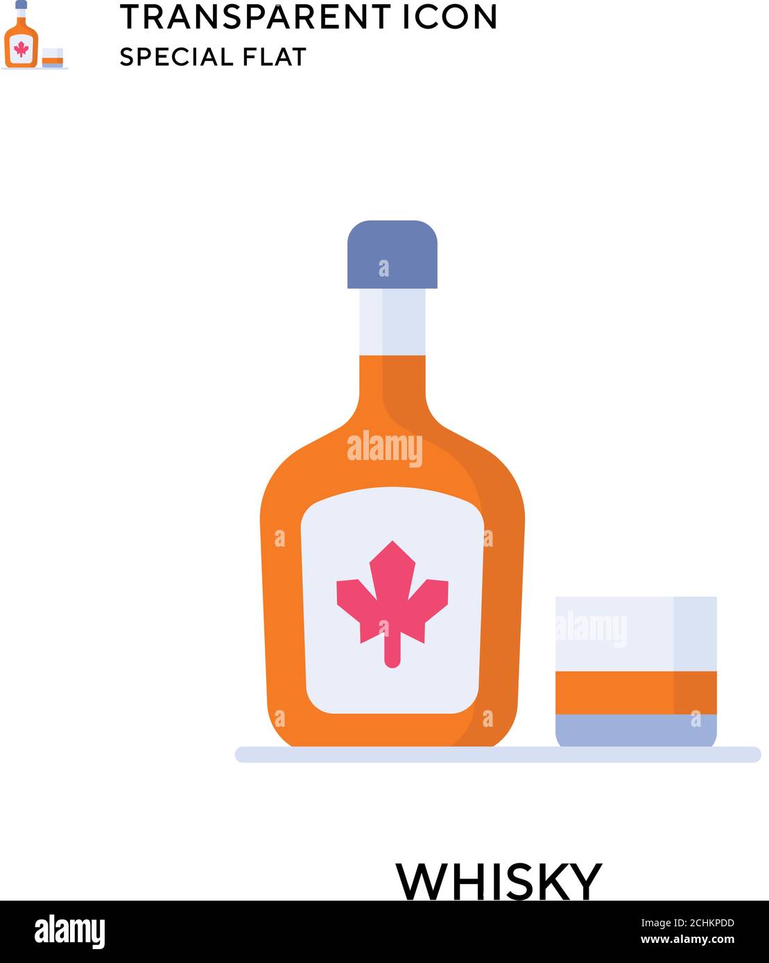 Whisky vector icon. Flat style illustration. EPS 10 vector Stock Vector ...