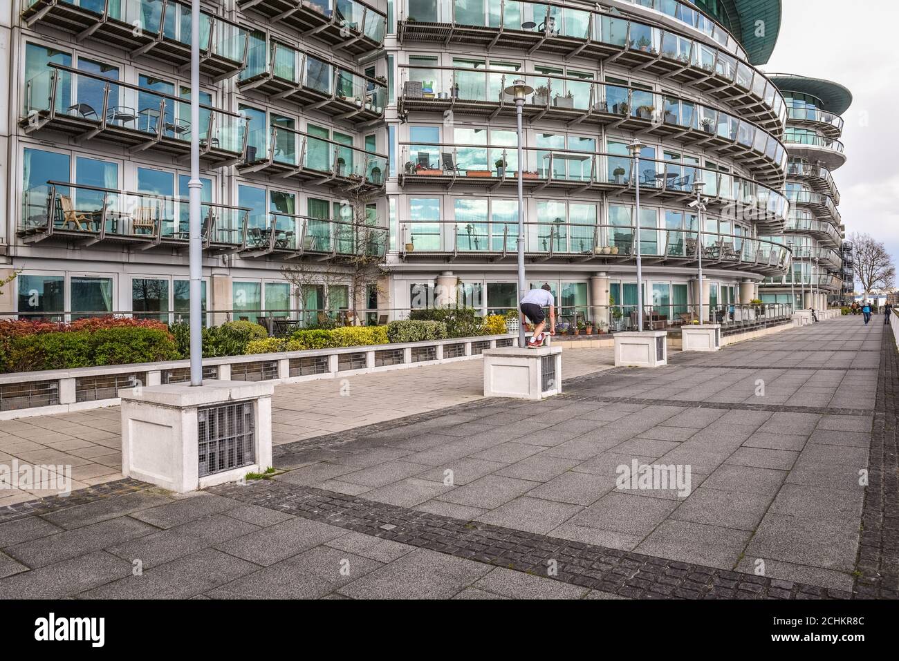 Modern executive Apartments in front of blue sky Stock Photo - Alamy