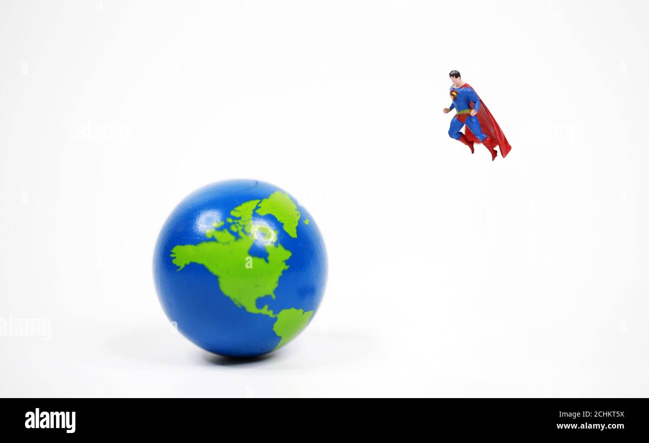 superman again the earth Stock Photo - Alamy