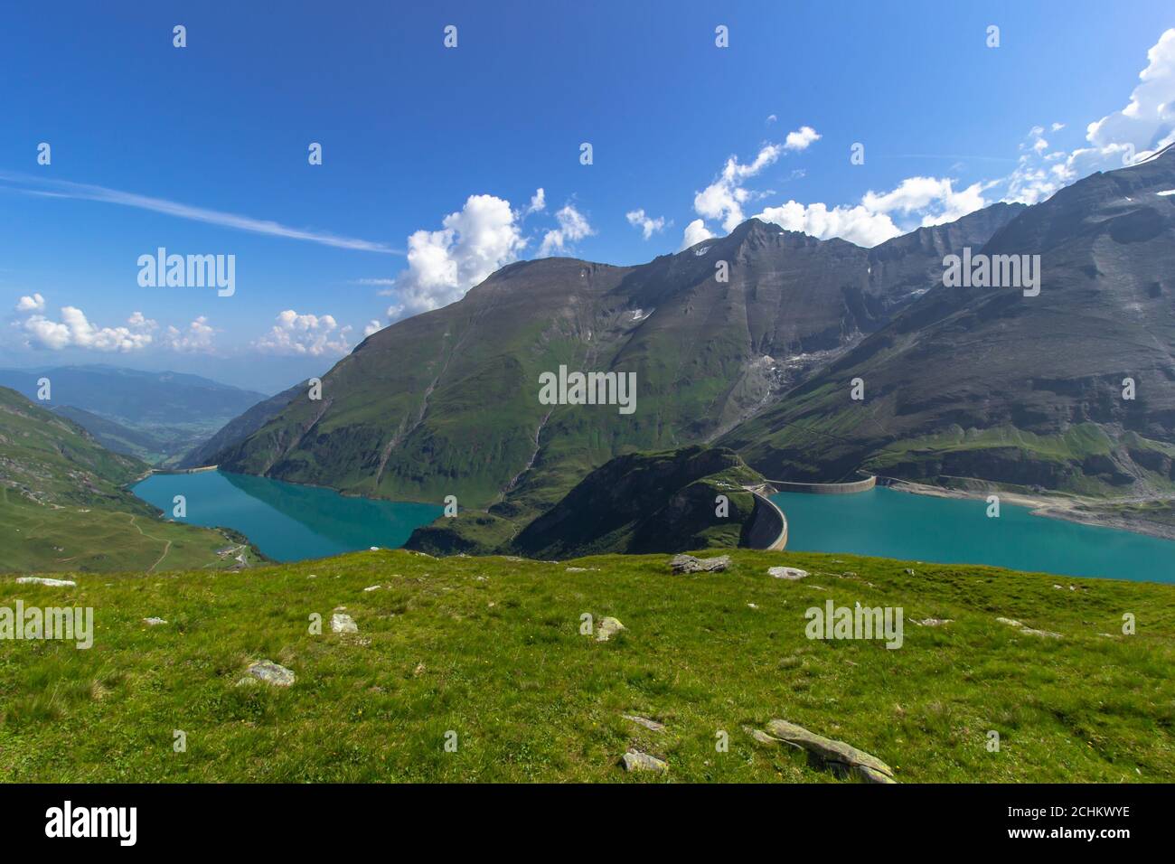 Beautiful view of high mountain lake near Kaprun.Hike to the ...