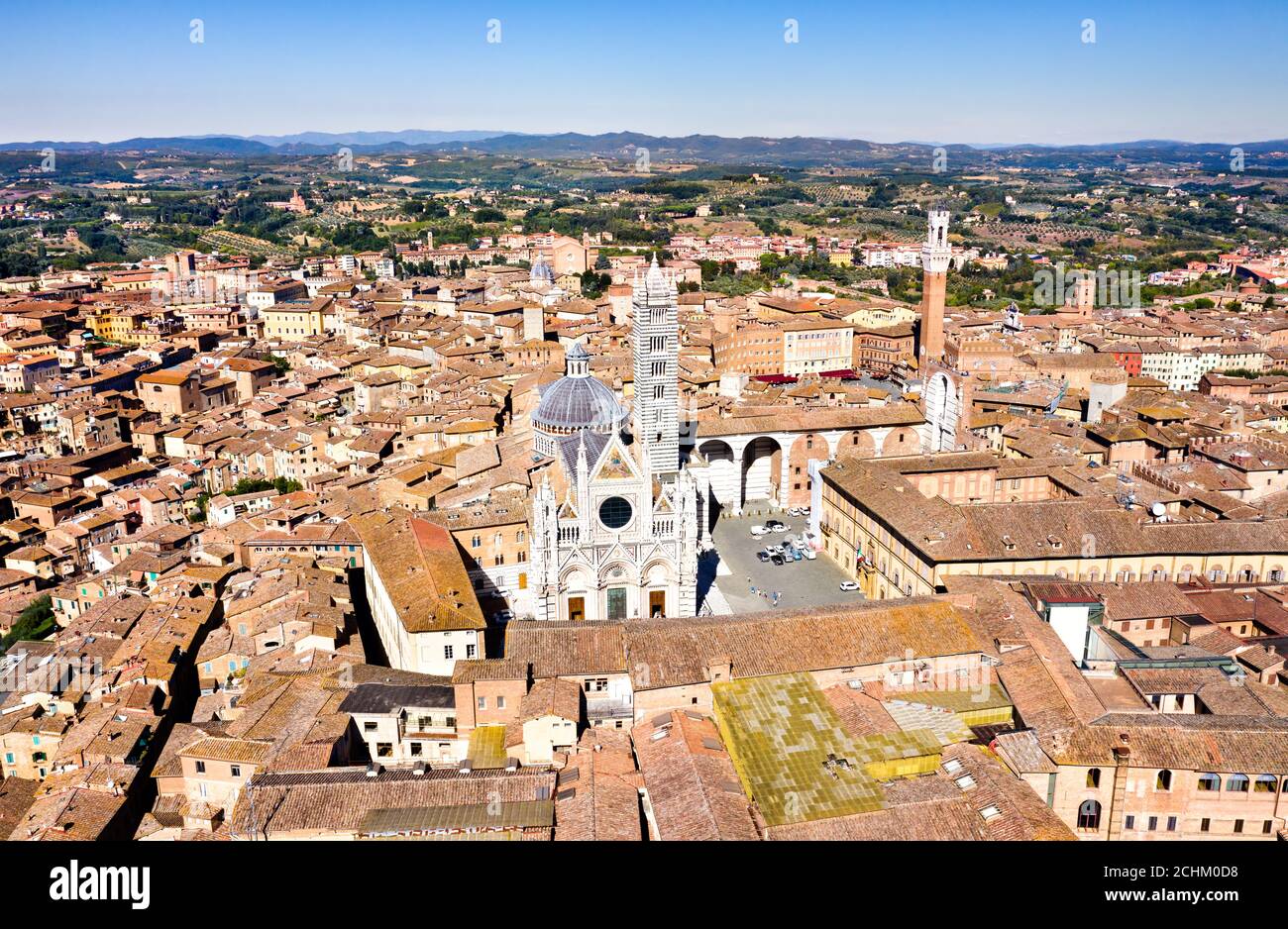 Aerial view in siena hi-res stock photography and images - Alamy