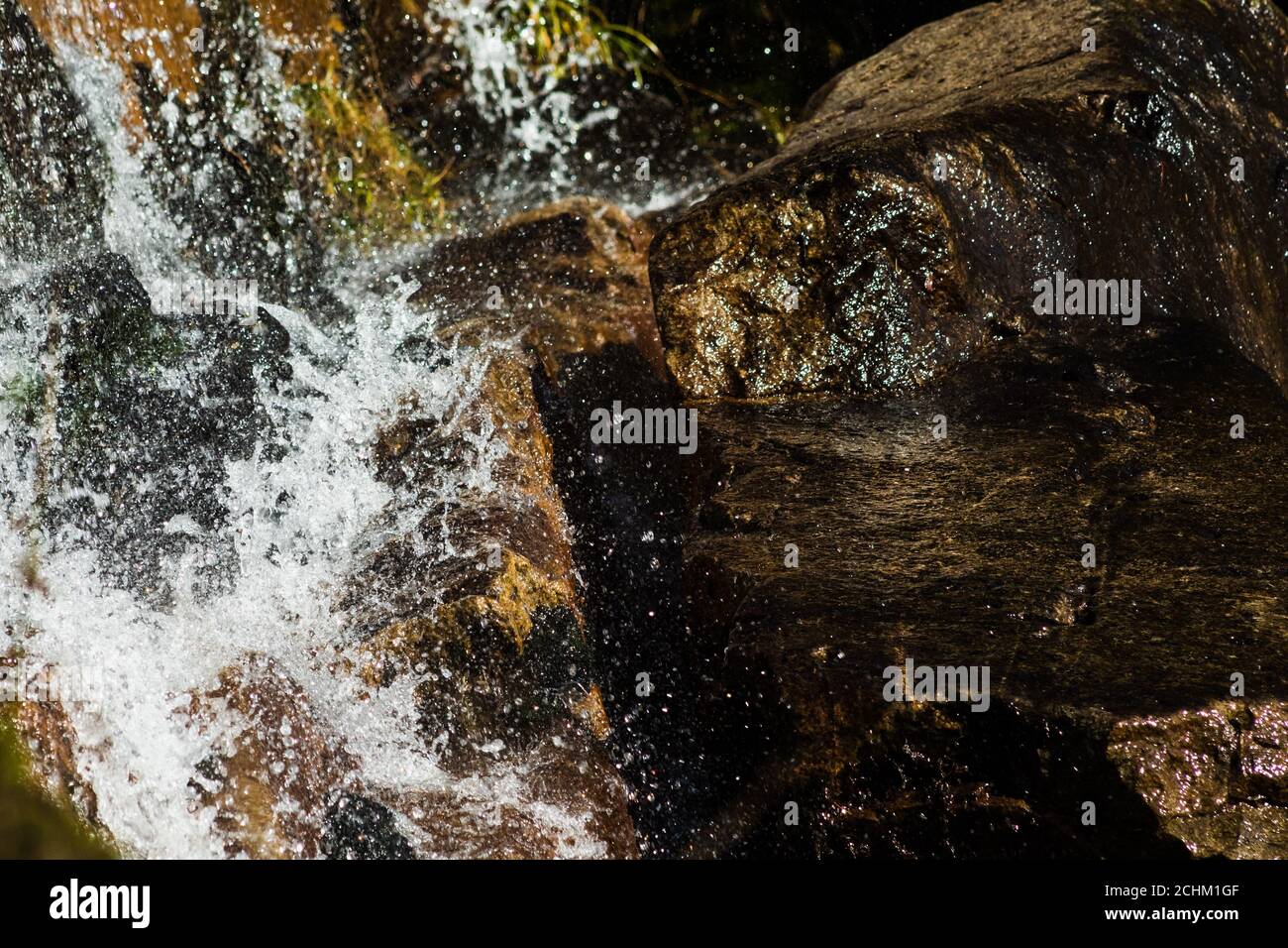 Waterfall over rocky wall hi-res stock photography and images - Alamy