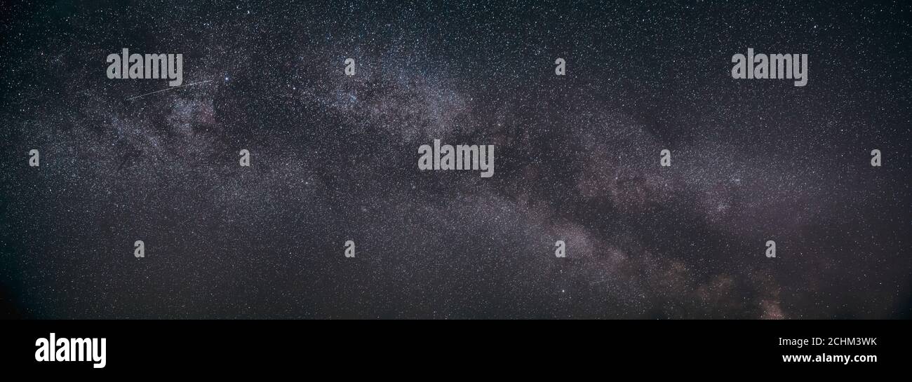 Real Night Sky Stars With Milky Way Galaxy. Natural Starry Sky ...