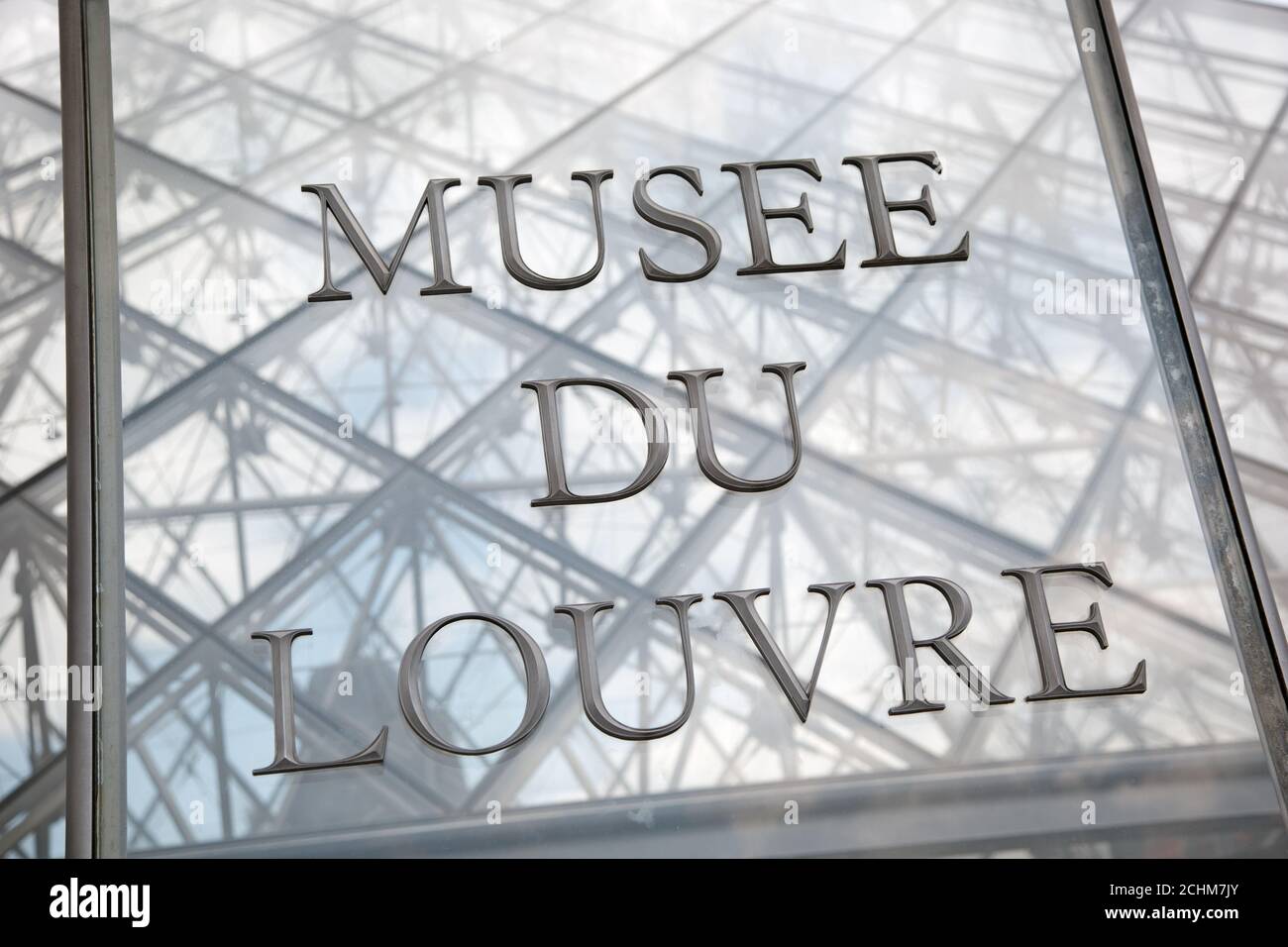 Sign of Louvre Museum in Paris Stock Photo - Alamy