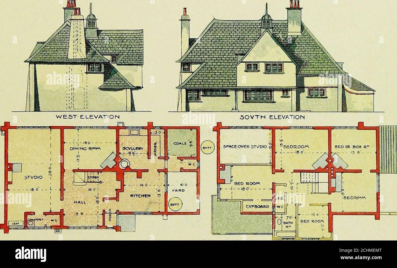 . The modern home; a book of British domestic architectvre for moderate ...