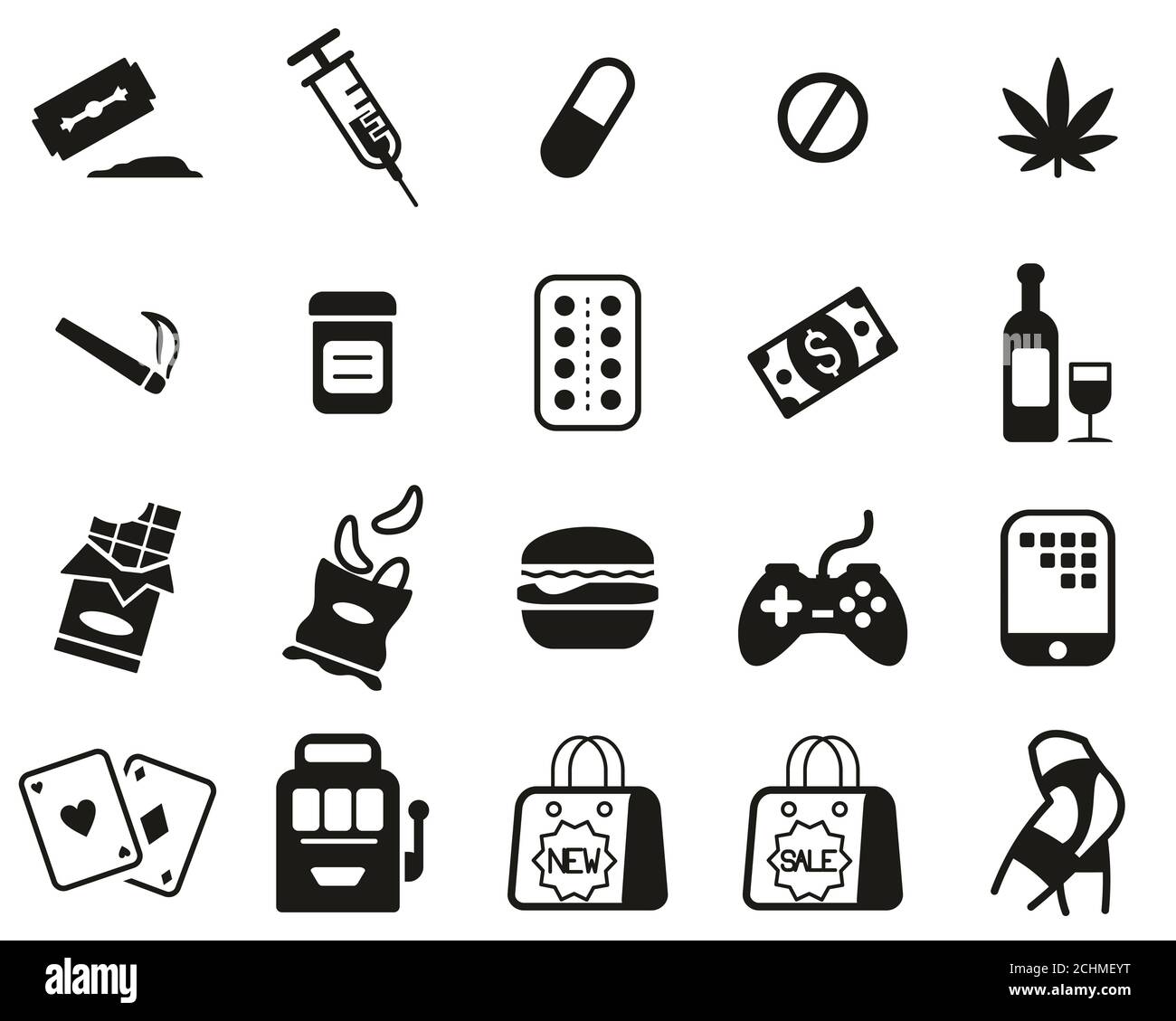 Addiction pill icon simple Cut Out Stock Images & Pictures - Alamy