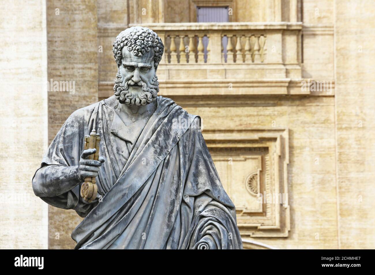 St.Peter statue in front of basilica in Vatican City, Rome Italy Stock ...