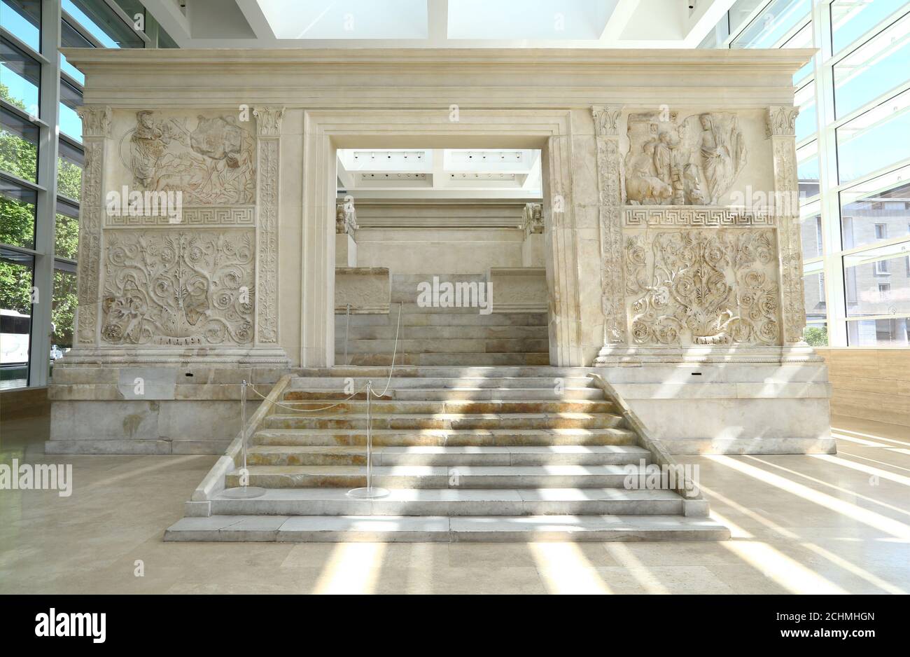Ancient peace altar in Rome with beautiful ornaments Stock Photo - Alamy