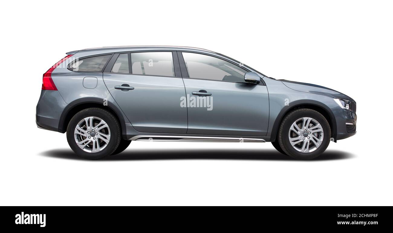 Swedish station wagon car side view isolated on white background Stock ...