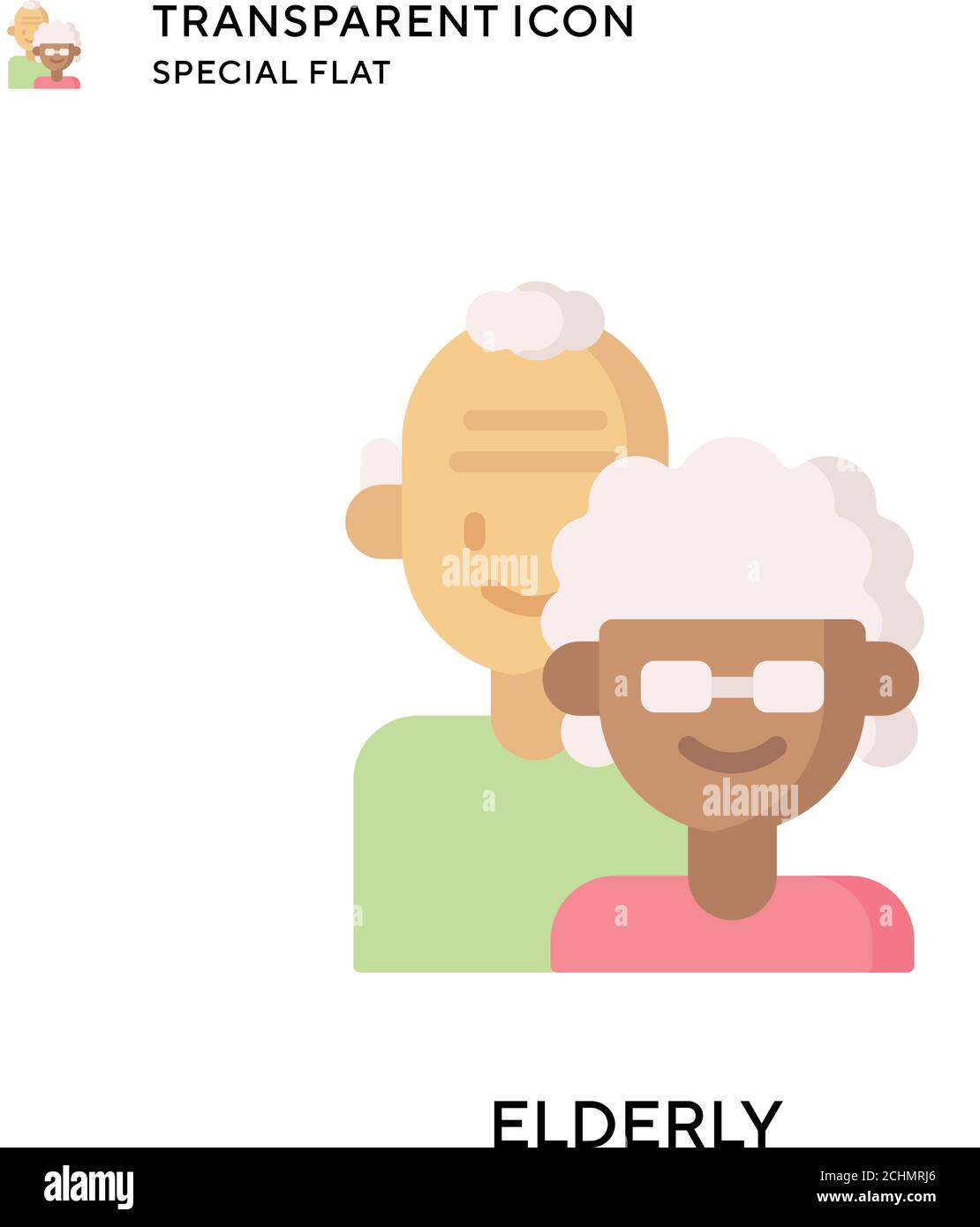 Elderly vector icon. Flat style illustration. EPS 10 vector Stock ...