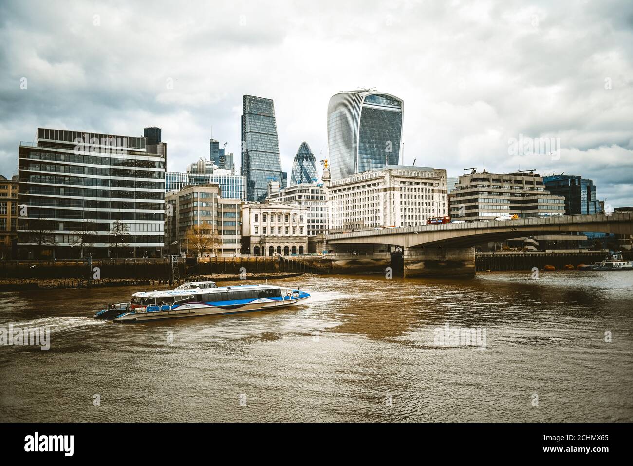 LONDON - APRIL 17. The View from the south bank, across the River ...