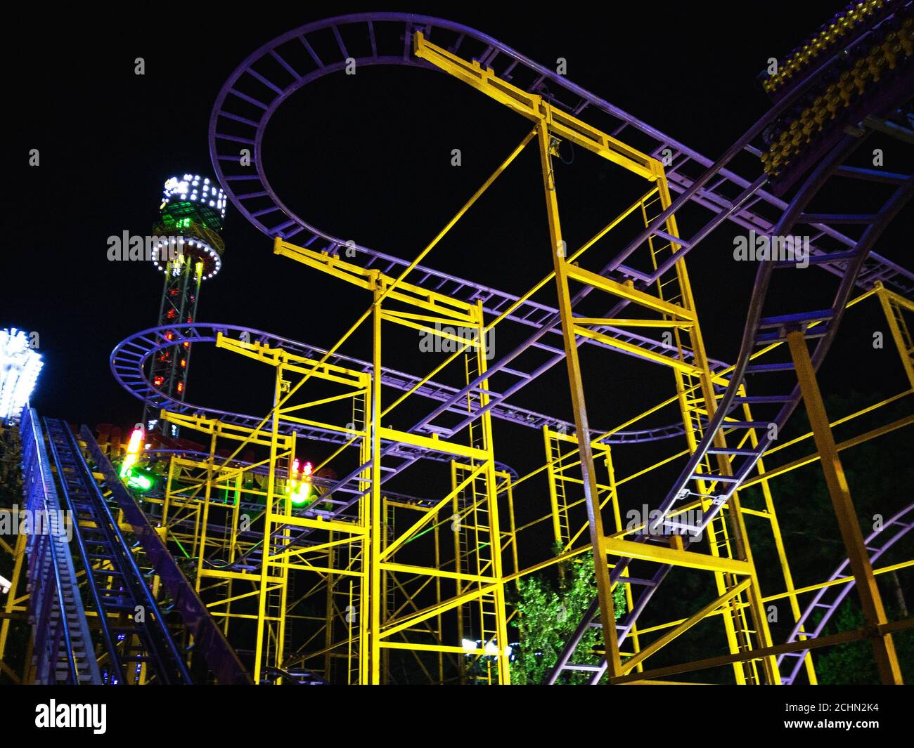 Theme park at night hi-res stock photography and images - Alamy