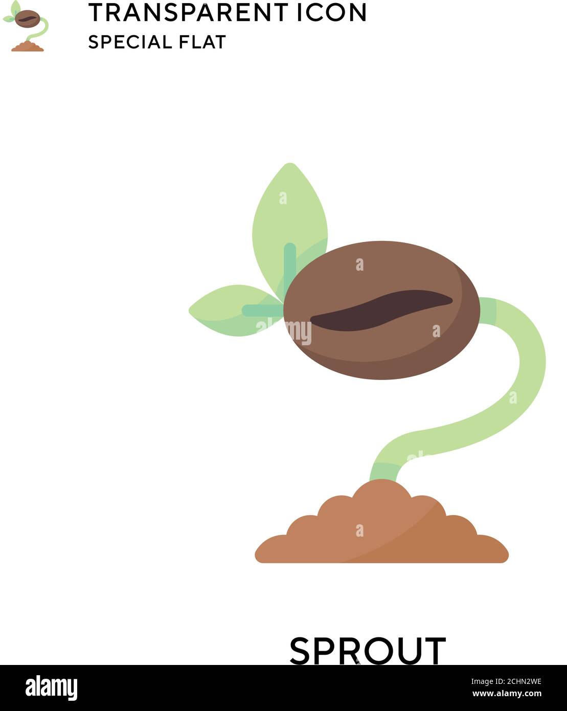 Sprout vector icon. Flat style illustration. EPS 10 vector Stock Vector ...