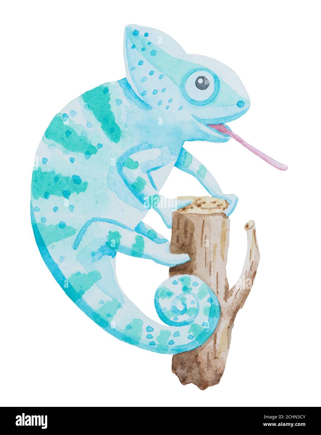 Cute Chameleon Drawing