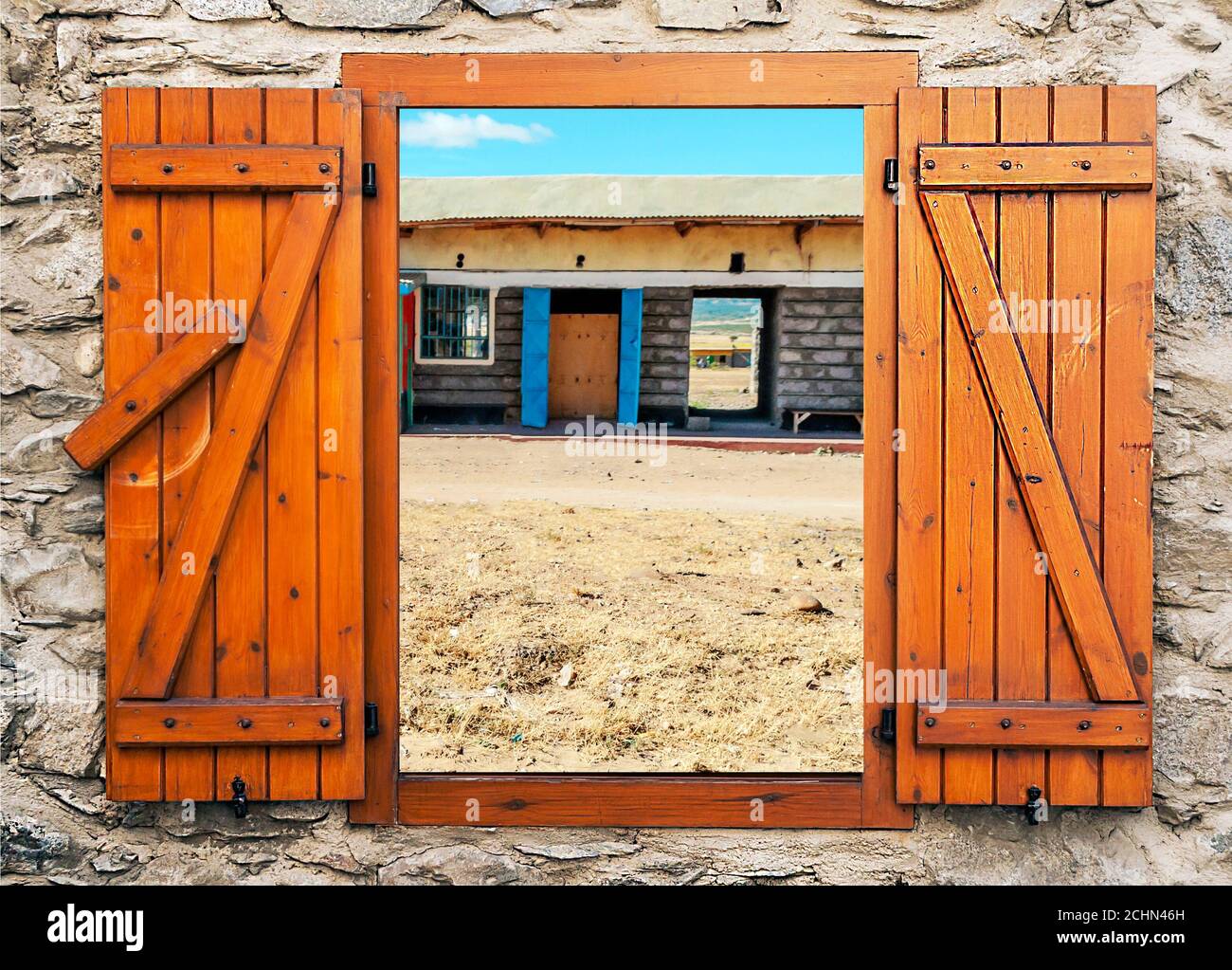 Maasai building mud hut hi-res stock photography and images - Alamy