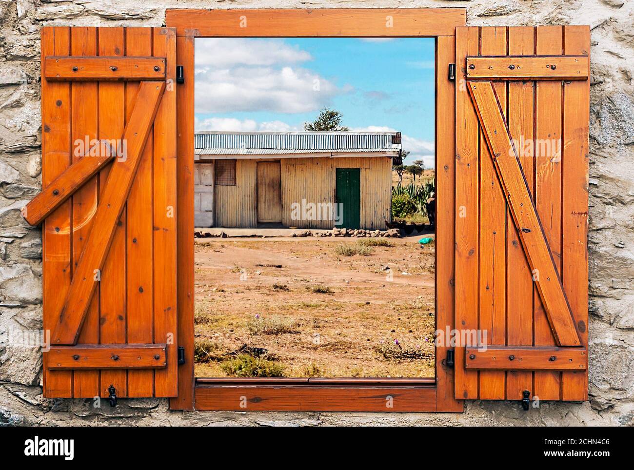 Authentic maasai village hi-res stock photography and images - Alamy