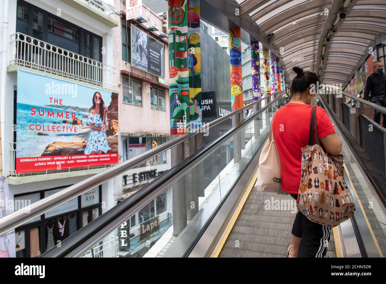 Hong Kong,China:11 Sep,2020. The famous outdoor Central-Mid levels ...