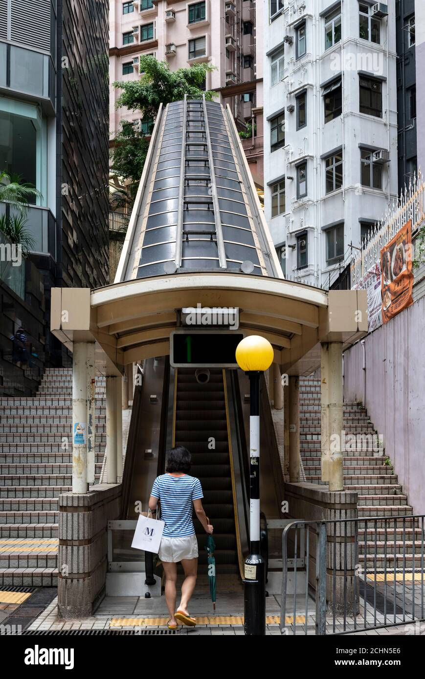 Hong Kong,China:11 Sep,2020. The famous outdoor Central-Mid levels ...