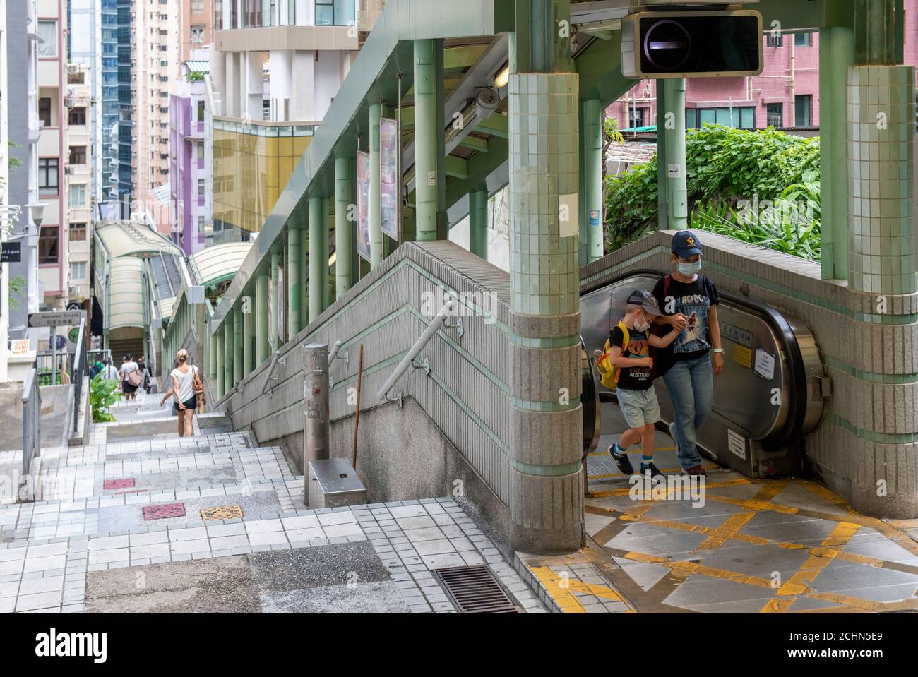 Worlds longest escalator system hi-res stock photography and images - Alamy