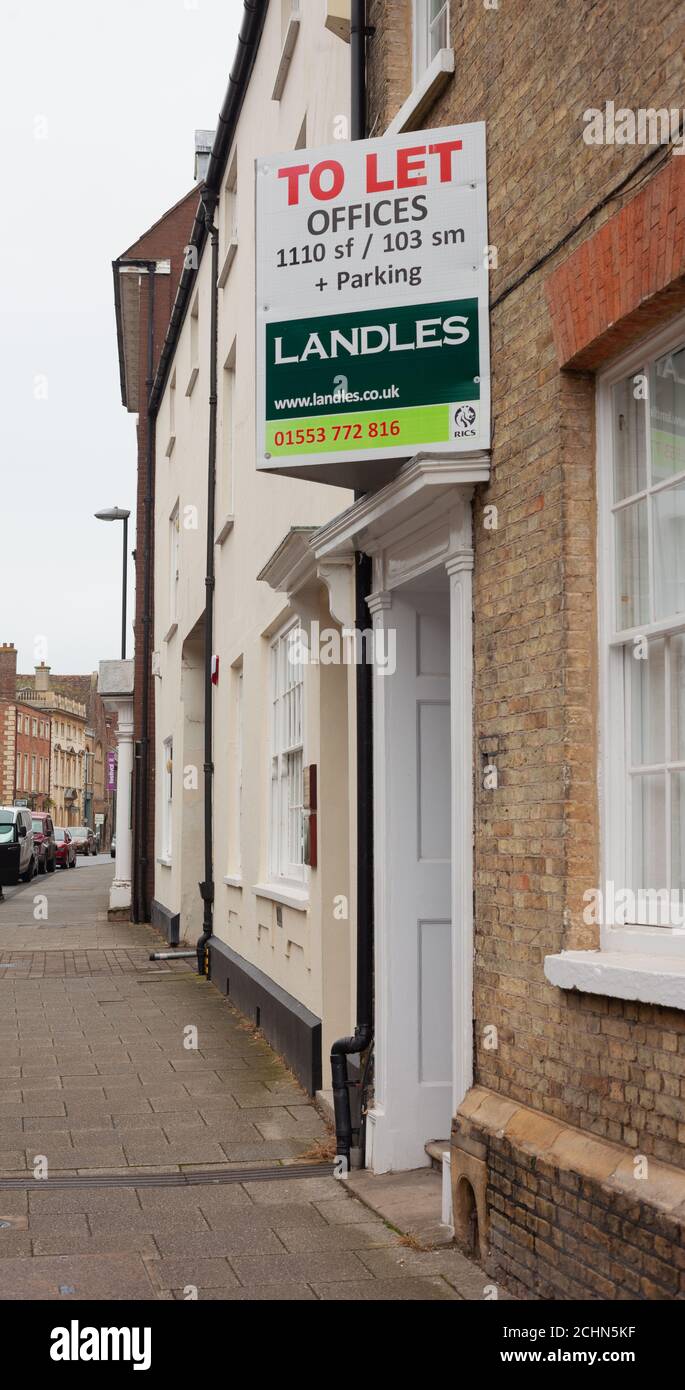 Offices to let sign outside business premises, Kings Lynn, Norfolk ...