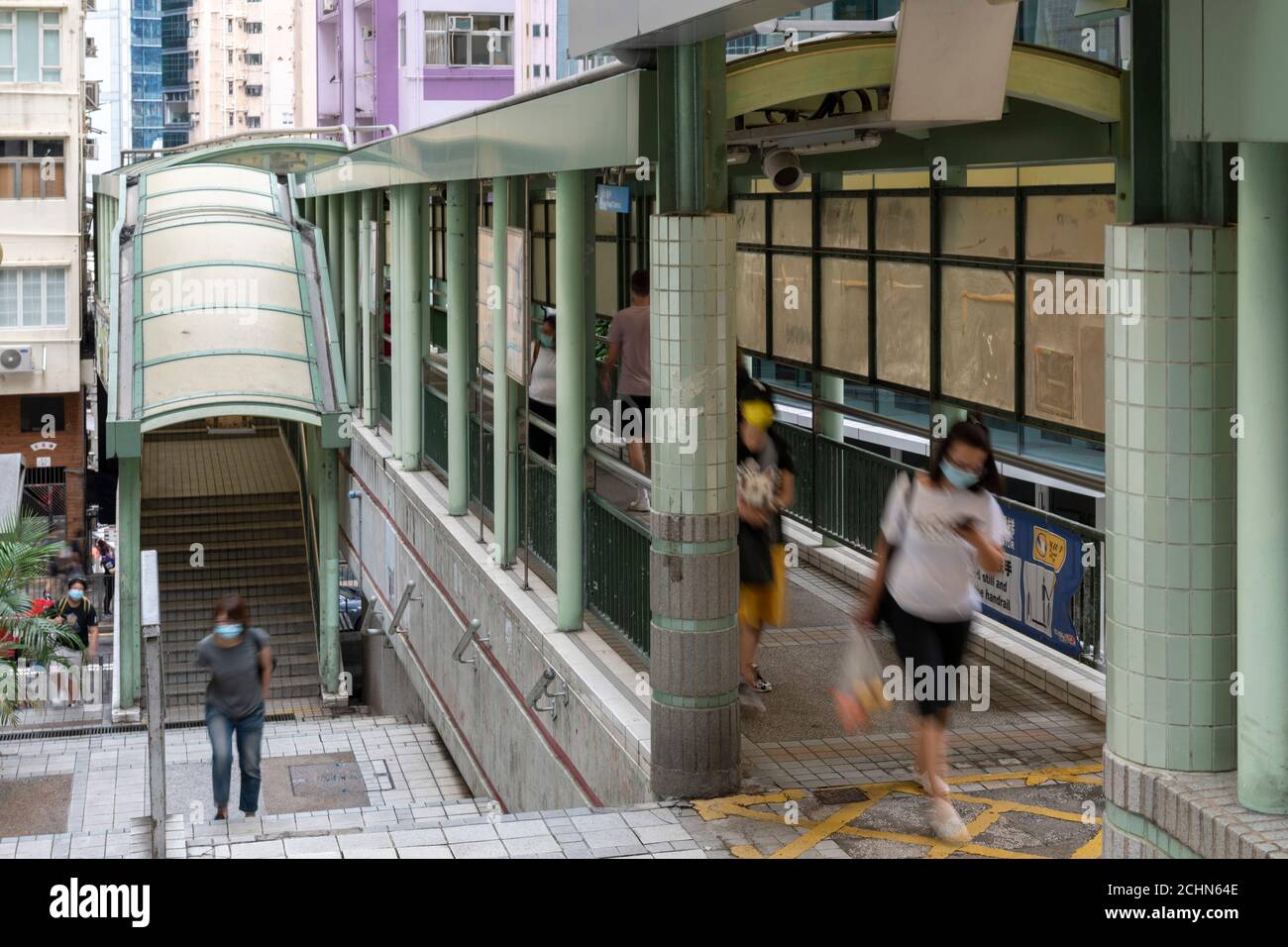 Hong Kong,China:11 Sep,2020. The famous outdoor Central-Mid levels ...